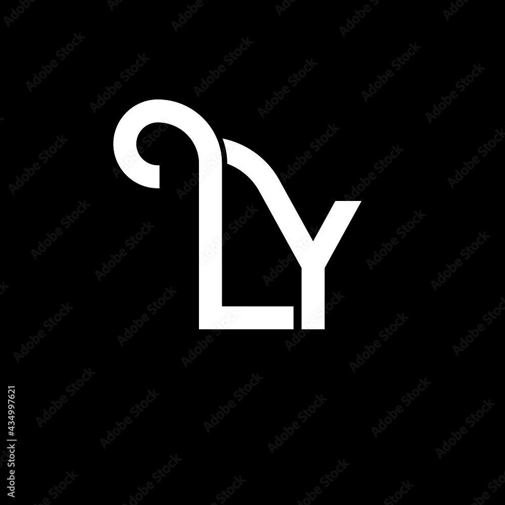 LY Letter Logo Design. Initial letters LY logo icon. Abstract letter LY ...