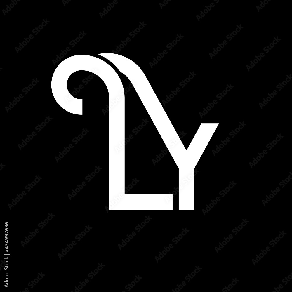 LY Letter Logo Design. Initial letters LY logo icon. Abstract letter LY ...