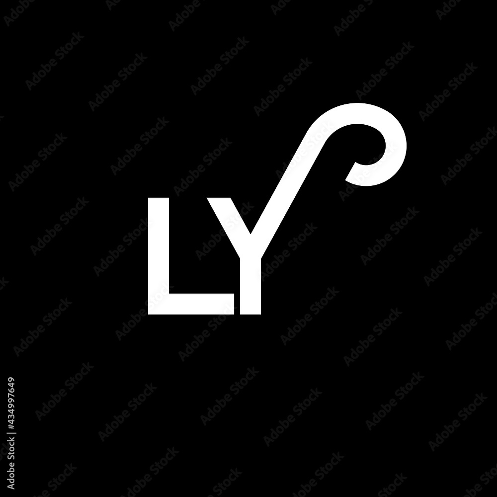 LY Letter Logo Design. Initial letters LY logo icon. Abstract letter LY ...