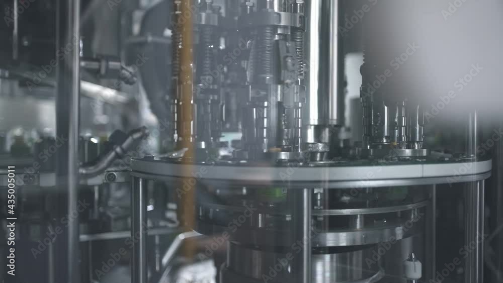 Industrial factory automation. Commercial mass production at automatic ...