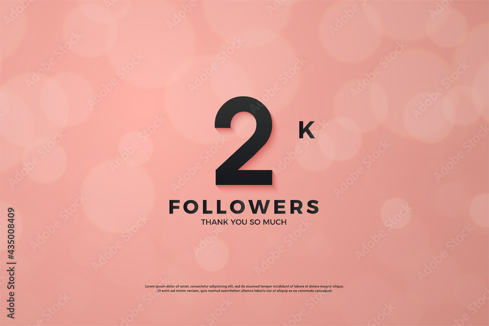 2k followers background illustration. Stock Vector | Adobe Stock