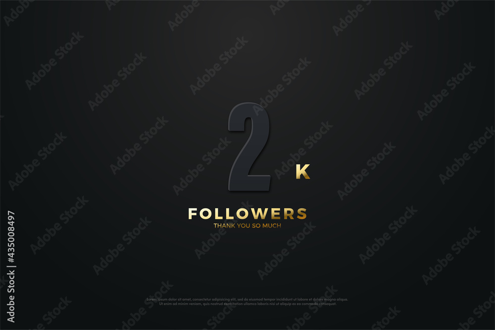 2k followers background illustration. Stock Vector | Adobe Stock