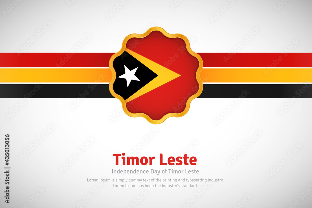 Artistic happy independence day of Timor Leste with country flag in ...
