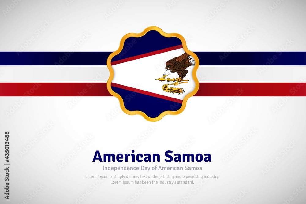 Artistic happy independence day of American Samoa with country flag in ...