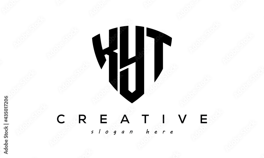 KYT letter creative logo with shield Stock Vector | Adobe Stock