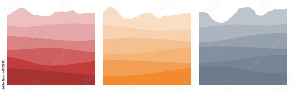 Gradient soil and rock layers set. Subsurface cross section Stock ...