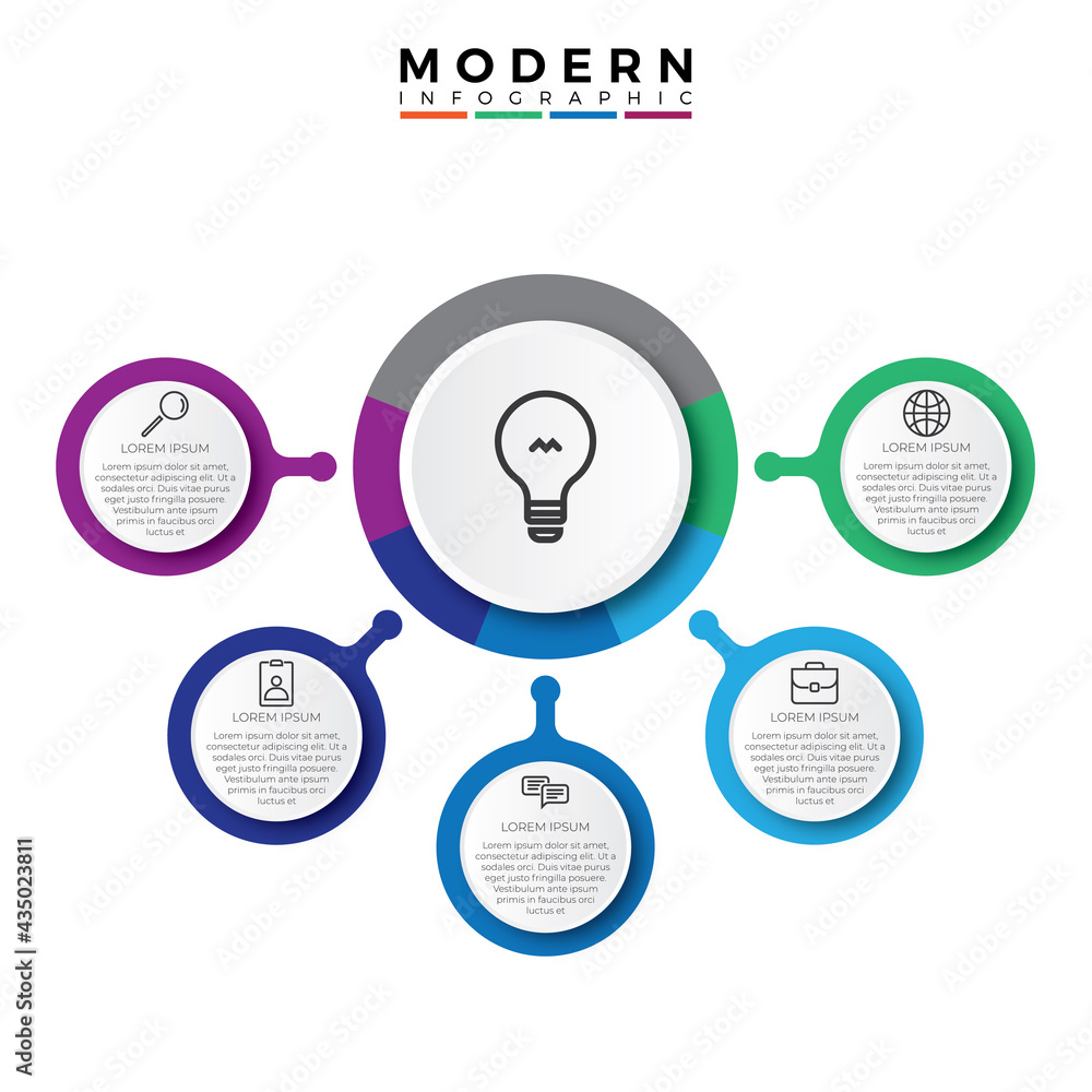 Business data visualization. Process chart. Abstract elements of graph ...