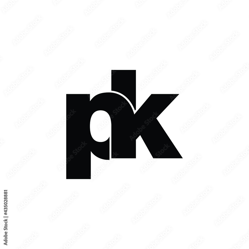 Letter PK simple logo design vector Stock Vector | Adobe Stock