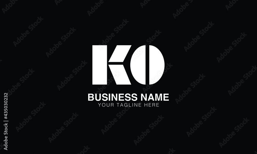 KO K O initial logo | initial based abstract modern minimal creative ...