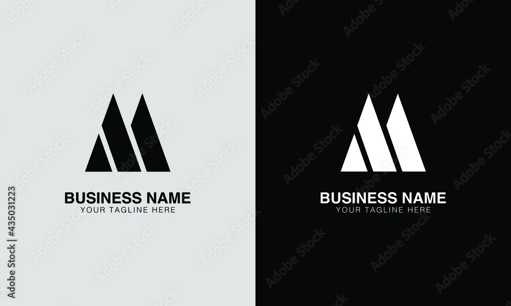 M MM initial logo | initial based abstract modern minimal creative logo, vector template image ...