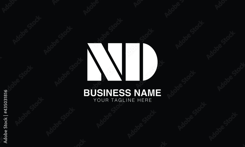 ND N D initial logo | initial based abstract modern minimal creative ...