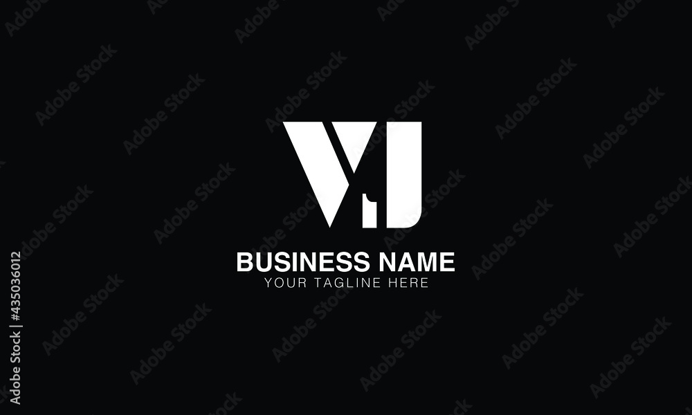 VJ V J initial logo | initial based abstract modern minimal creative ...