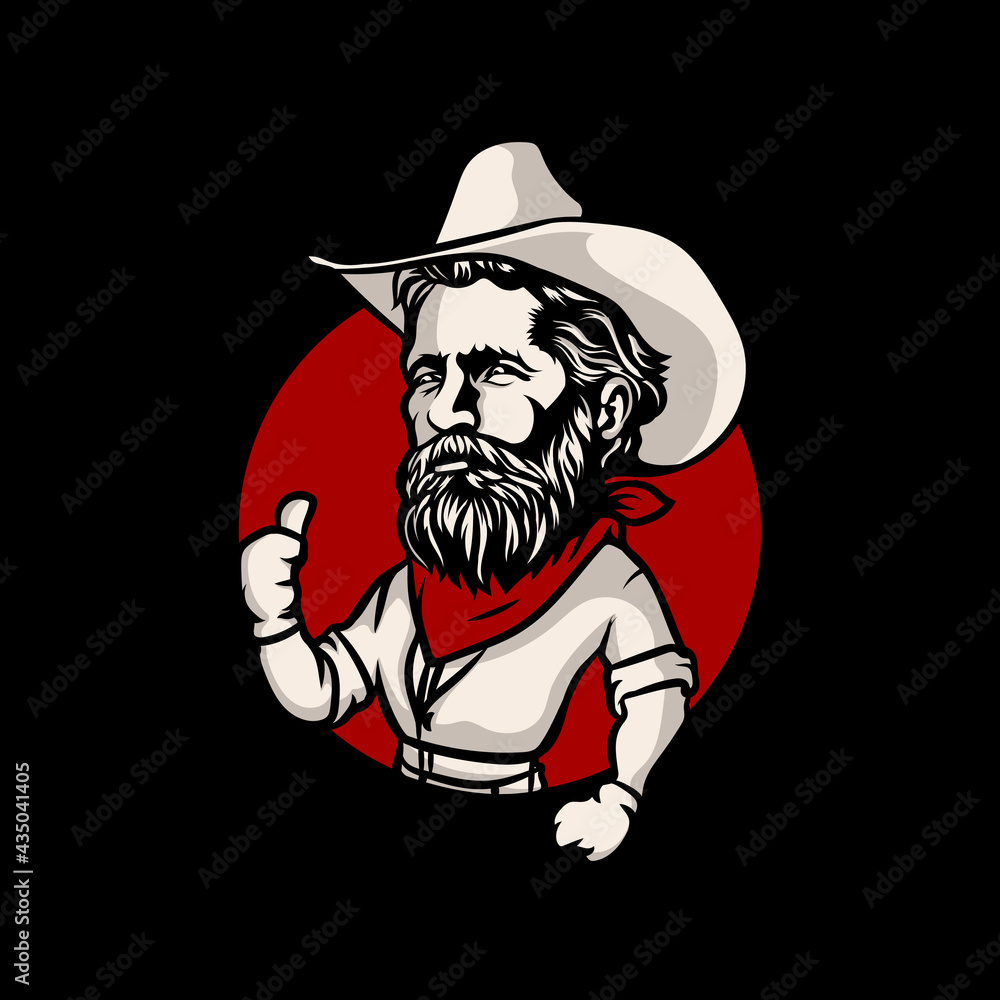 old man chibi logo Stock Vector | Adobe Stock