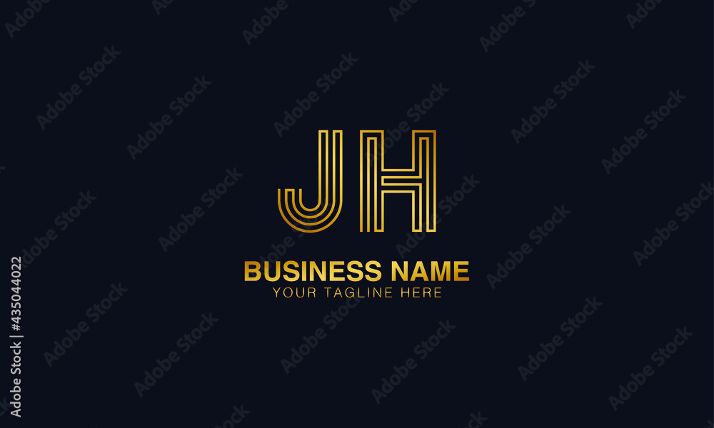 JH J H initial logo | initial based abstract modern minimal creative ...