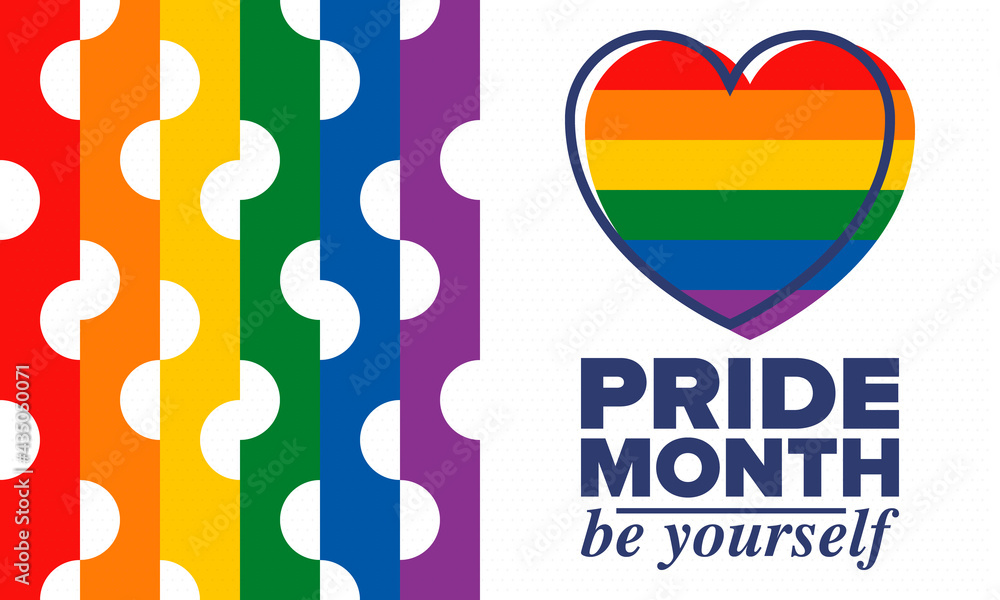 LGBTQIA Pride Month in June. Lesbian Gay Bisexual Transgender ...