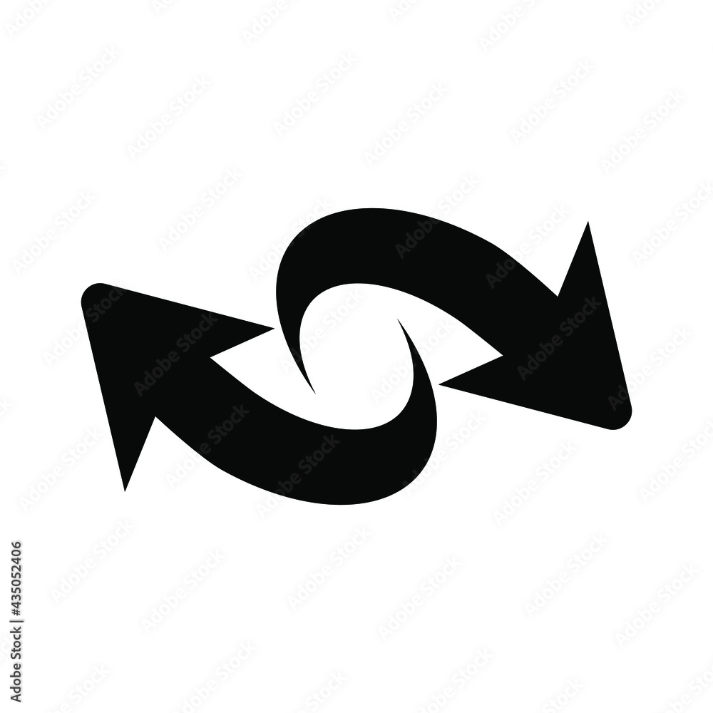 Arrow icon. recycling recurrence, renewal, reload vector illustration ...