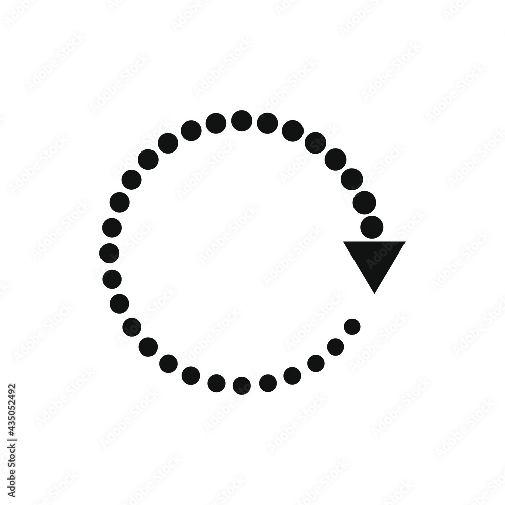 Arrow icon. recycling recurrence, renewal, reload vector illustration ...