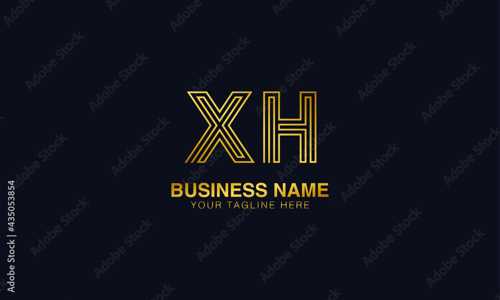 XH X H initial logo | initial based abstract modern minimal creative ...