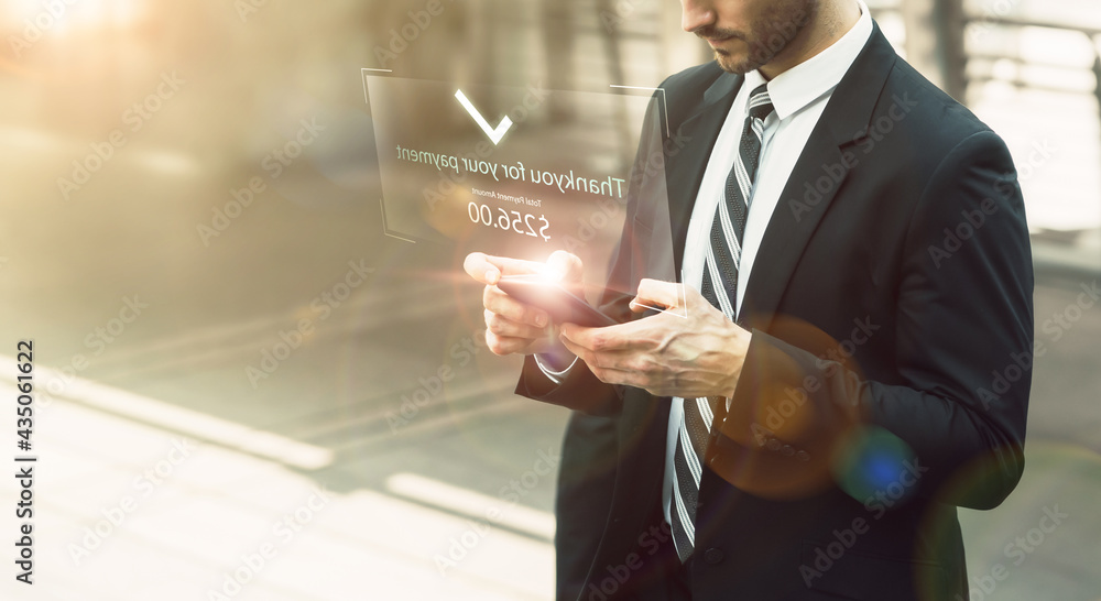 Wireless smart payment using mobile smartphone scanning system sensor ...