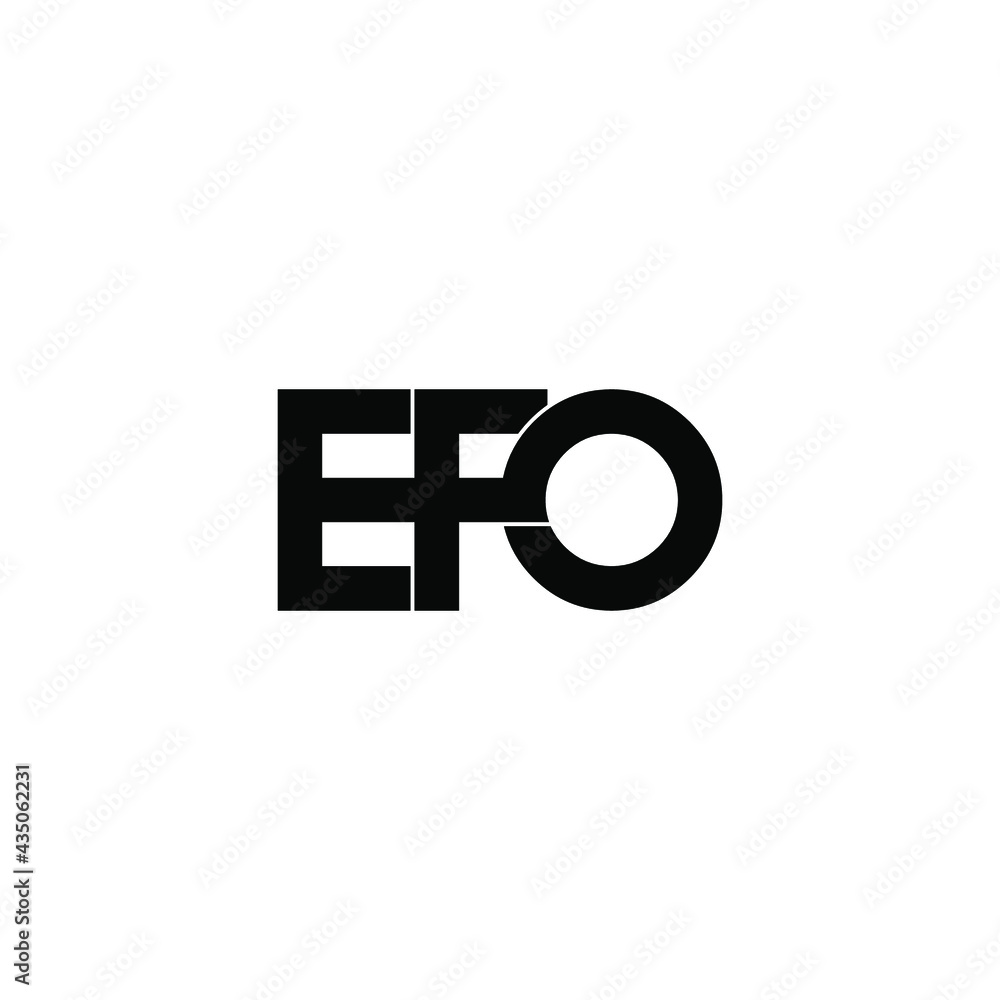 efo letter original monogram logo design Stock Vector | Adobe Stock