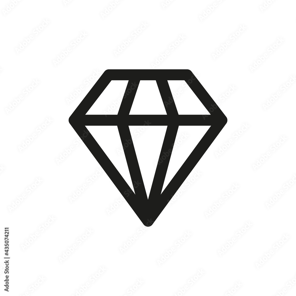 Diamond icon for luxury, royal concept design. Usage for premium sign ...