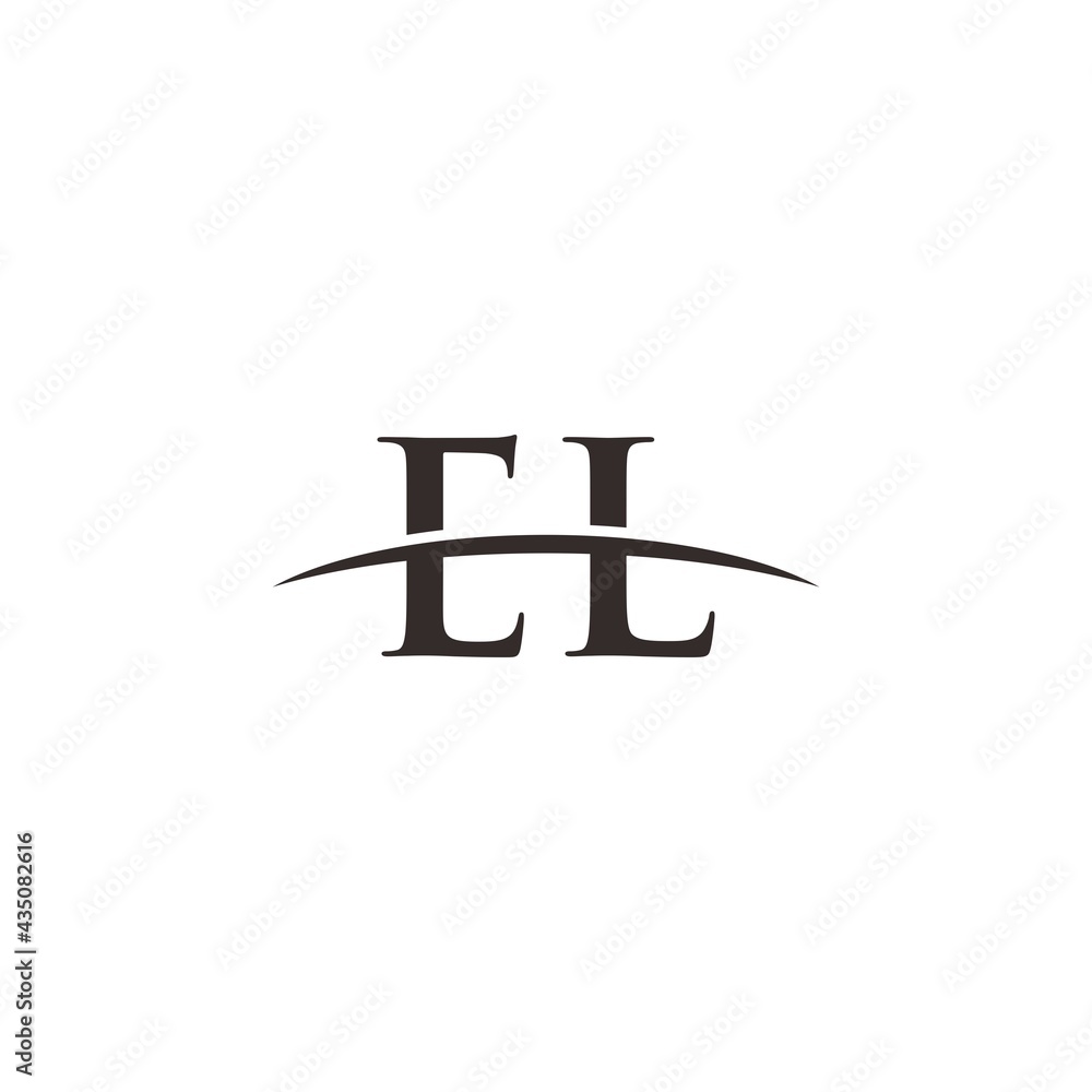 Initial letter EL, overlapping movement swoosh horizon, company logo ...
