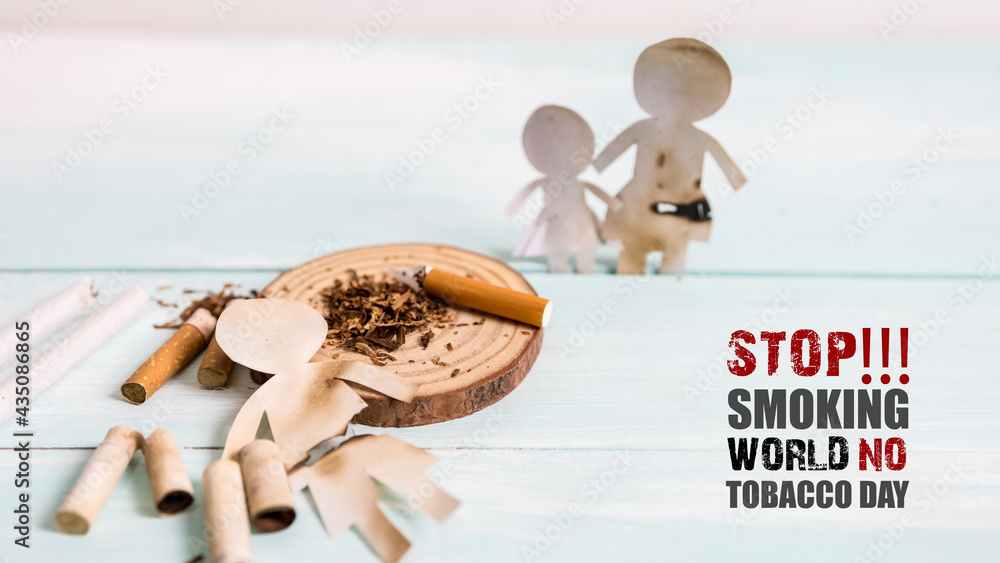 Quit smoking for life on World no Tobacco day concept. World no tobacco ...