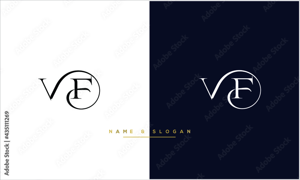 VF ,FV Abstract Letters Logo Monogram Stock Vector | Adobe Stock