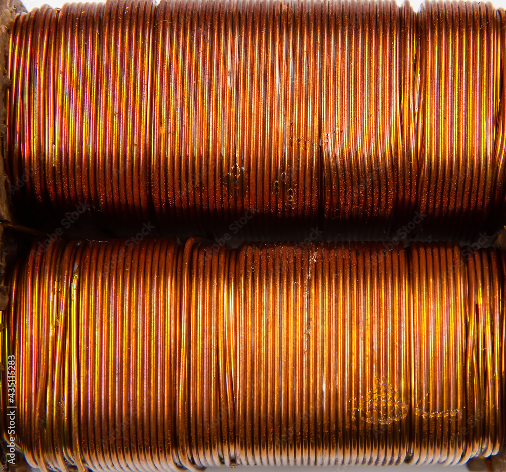 The transformer windings are made of lacquered copper wire. Copper ...