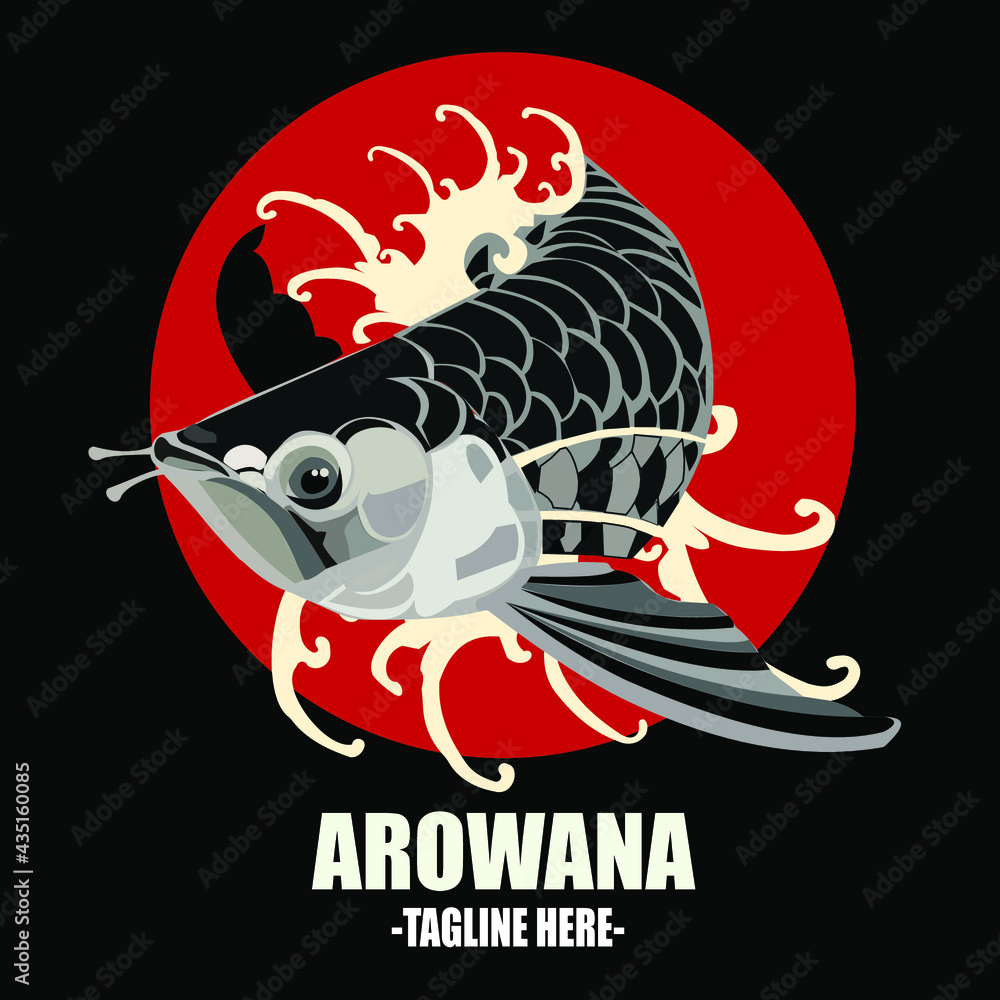 Arowana fish vector logo ready eps 10 format Stock Vector | Adobe Stock