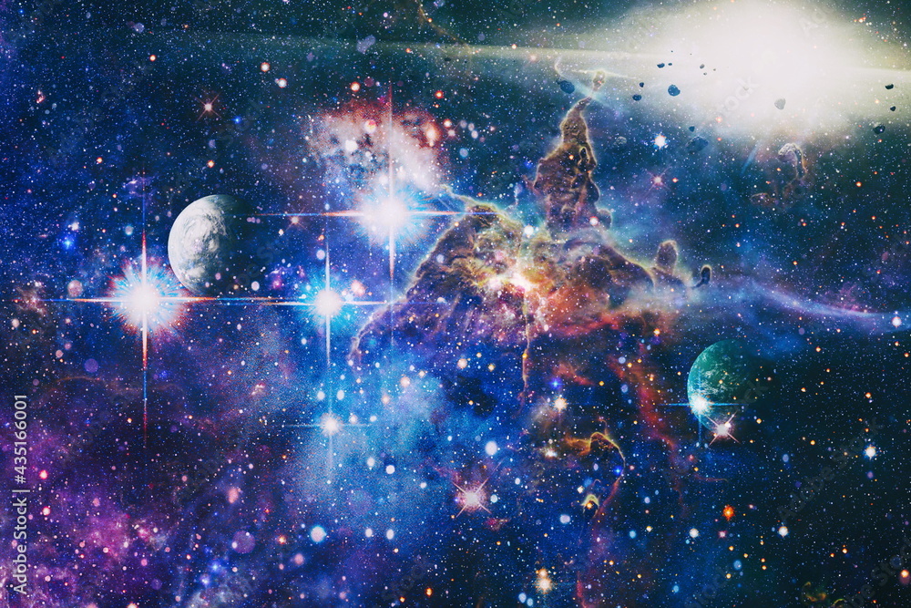 planets, stars and galaxies in outer space showing the beauty of space ...