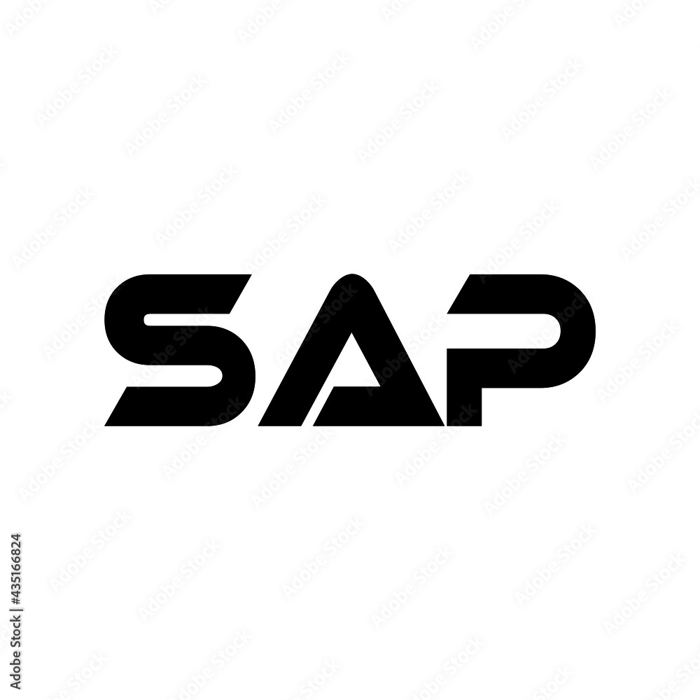 Vecteur Stock SAP letter logo design with white background in ...