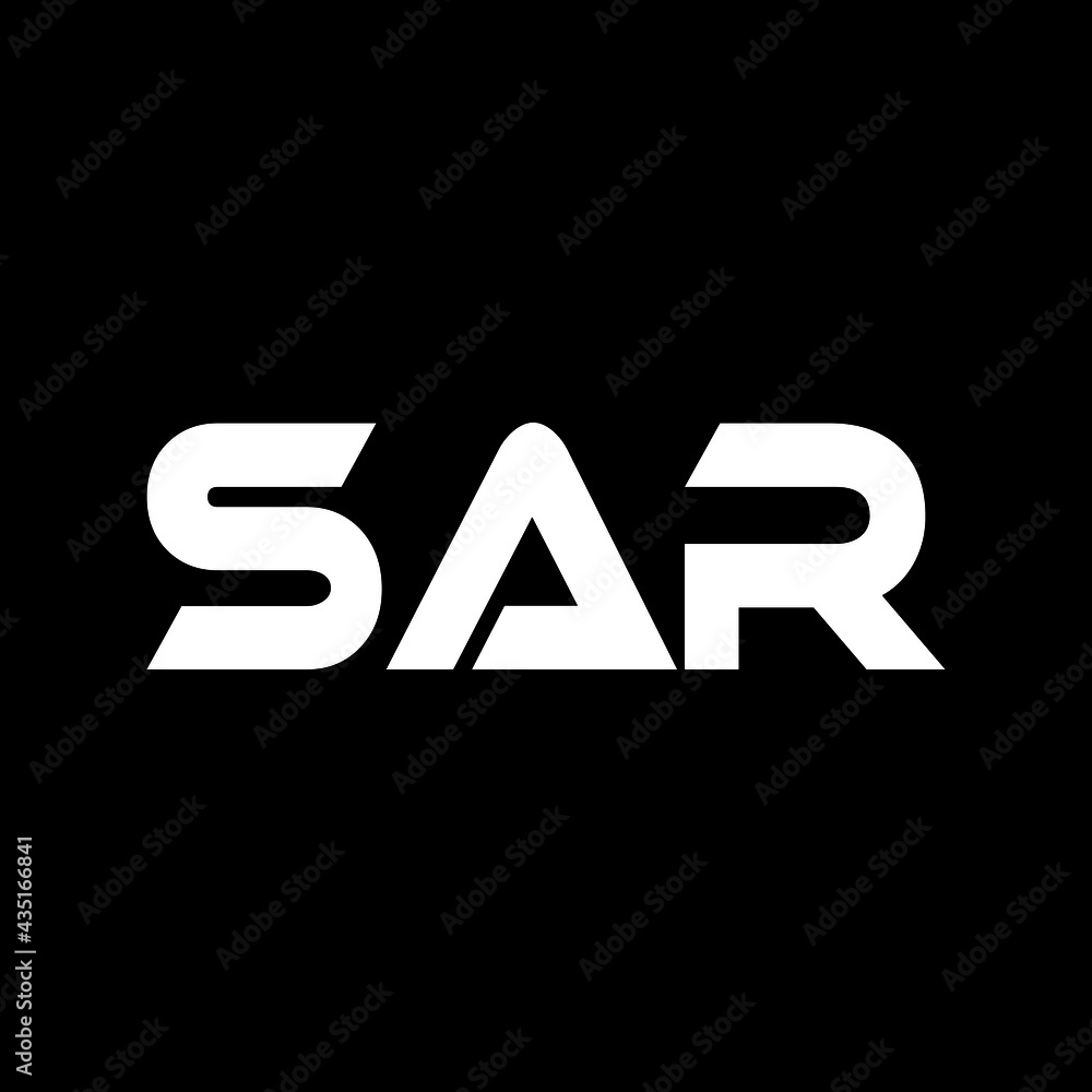 SAR letter logo design with black background in illustrator, vector ...