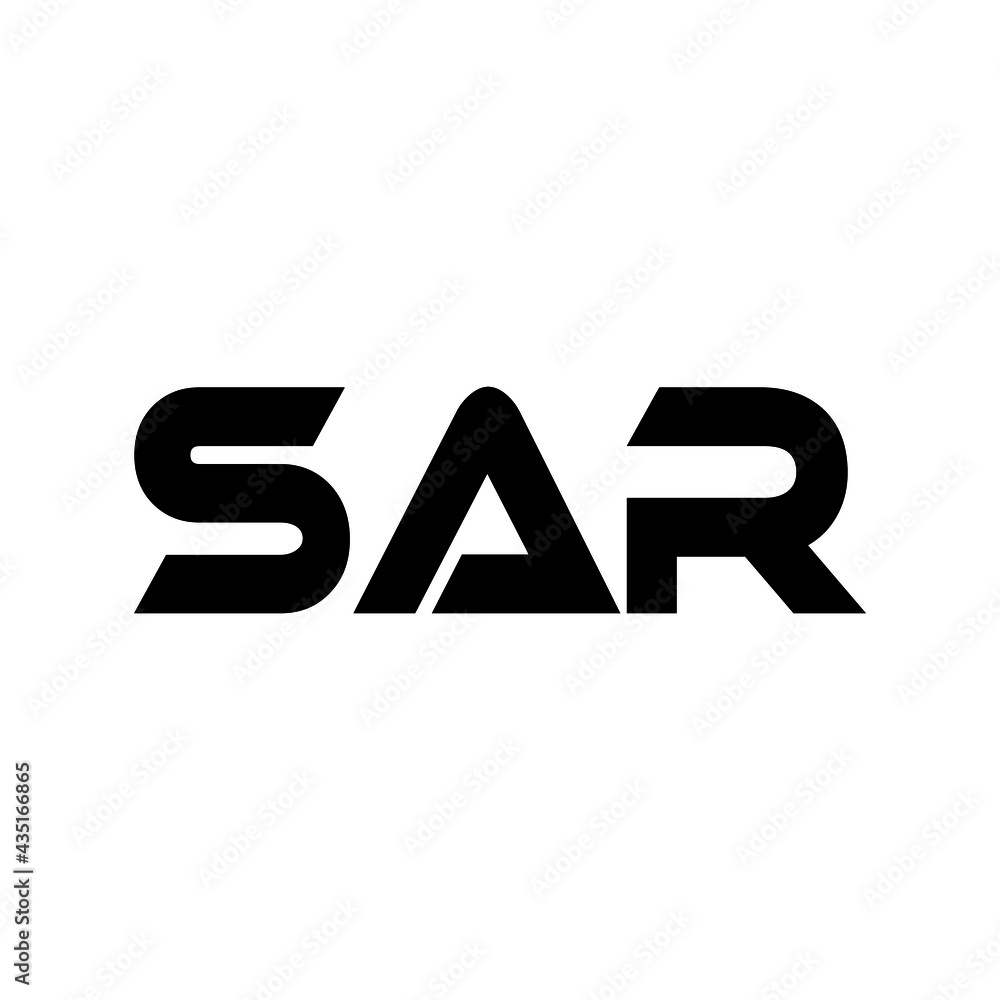 SAR letter logo design with white background in illustrator, vector ...