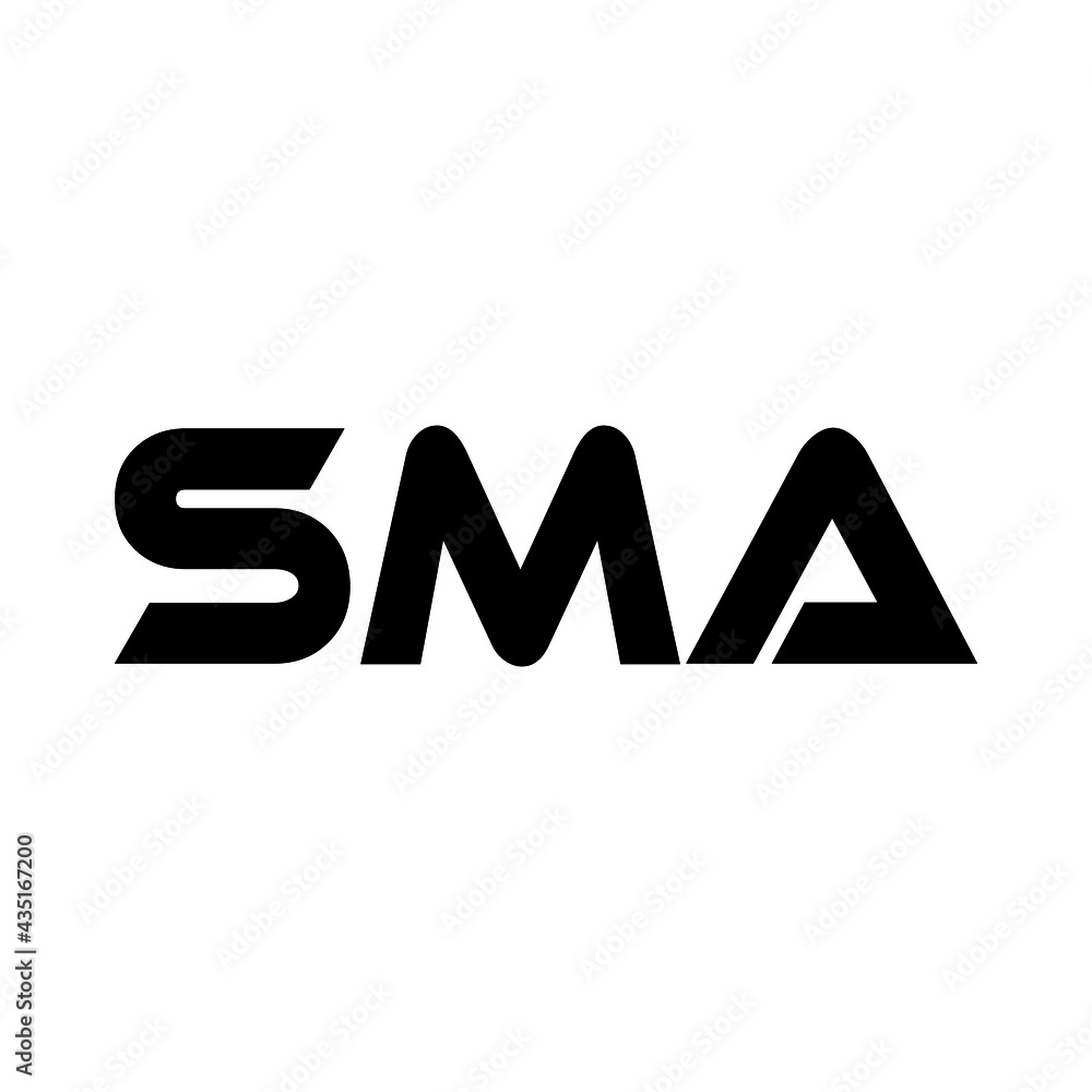 Vecteur Stock SMA letter logo design with white background in ...