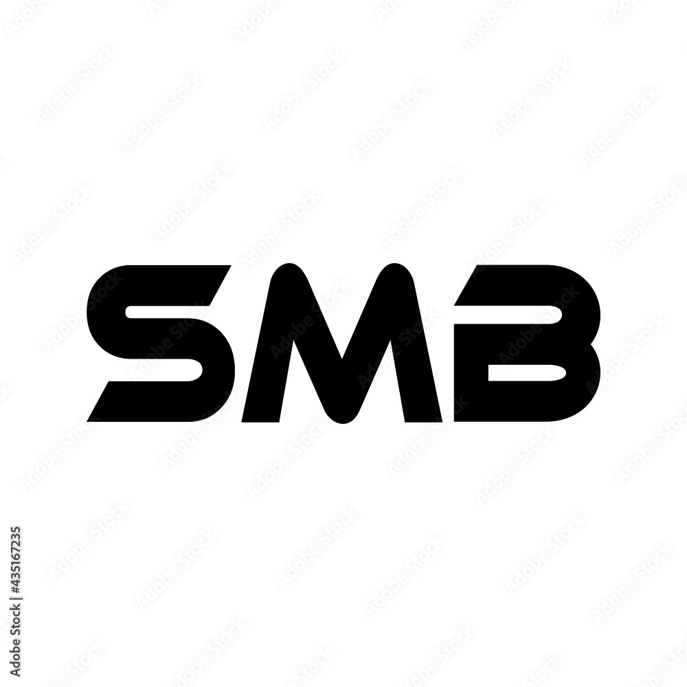 SMB letter logo design with white background in illustrator, vector ...