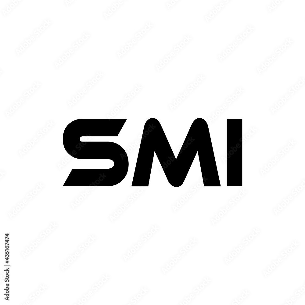 SMI letter logo design with white background in illustrator, vector ...