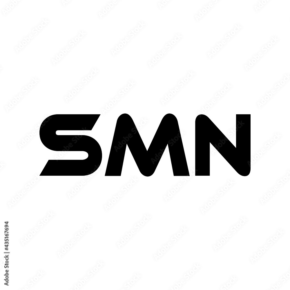 Vettoriale Stock SMN letter logo design with white background in ...