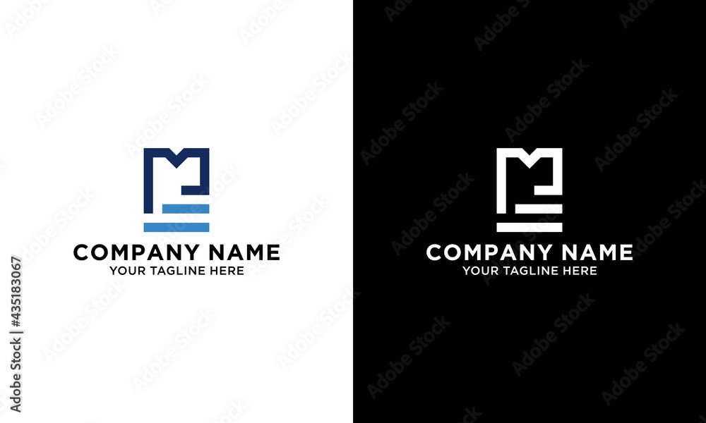 Initial letter letter m and ladder logo illustration. Stock Vector ...