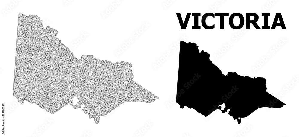 Polygonal mesh map of Australian Victoria in high detail resolution ...