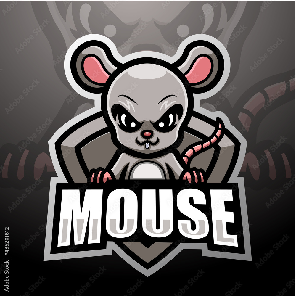 Mouse mascot esport logo design Stock Vector | Adobe Stock