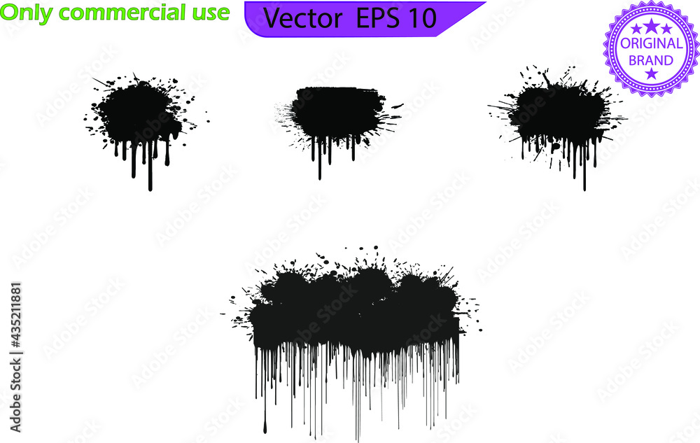 Spray painted texture. Paint splatter dots, graffiti drips and sprayed ...