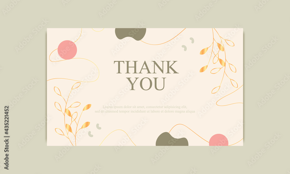 thank you card template illustration vector background Stock Vector ...