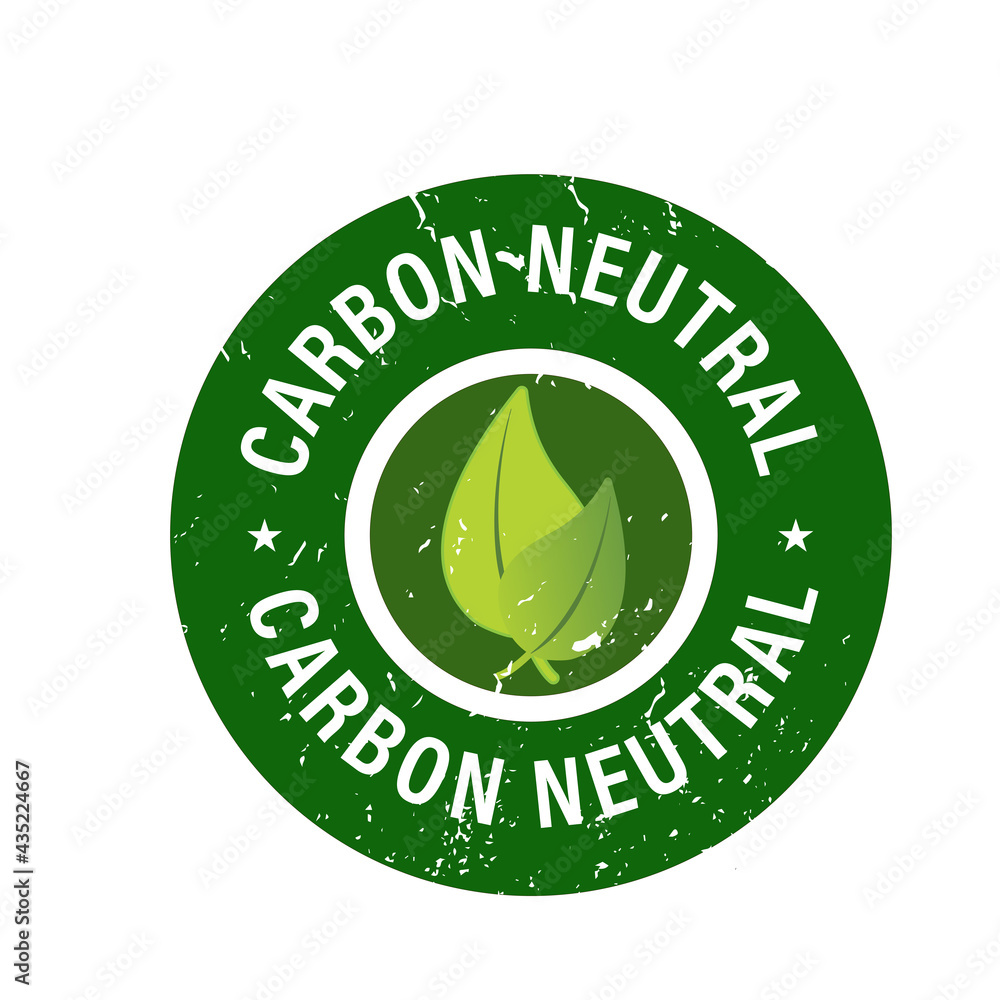 carbon neutral vector icon, low carbon emission abstract Stock Vector ...