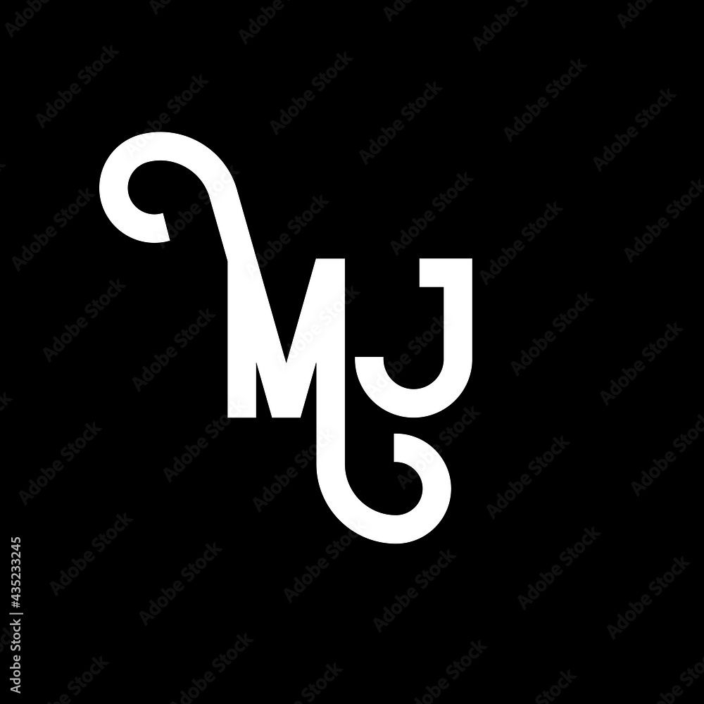 MJ Letter Logo Design. Initial letters MJ logo icon. Abstract letter MJ ...