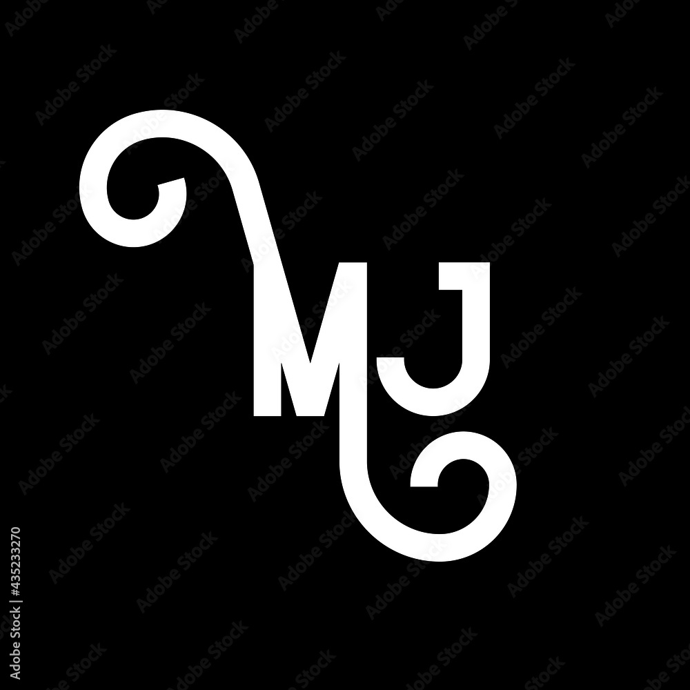 MJ Letter Logo Design. Initial letters MJ logo icon. Abstract letter MJ ...