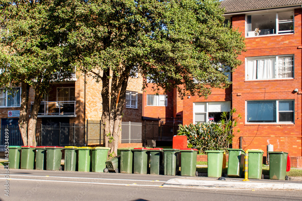 Australian garbage wheelie bins with colourful lids for general and ...