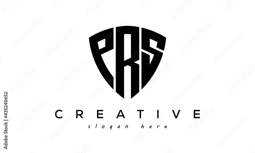 PRS letters creative logo with shield Stock Vector | Adobe Stock