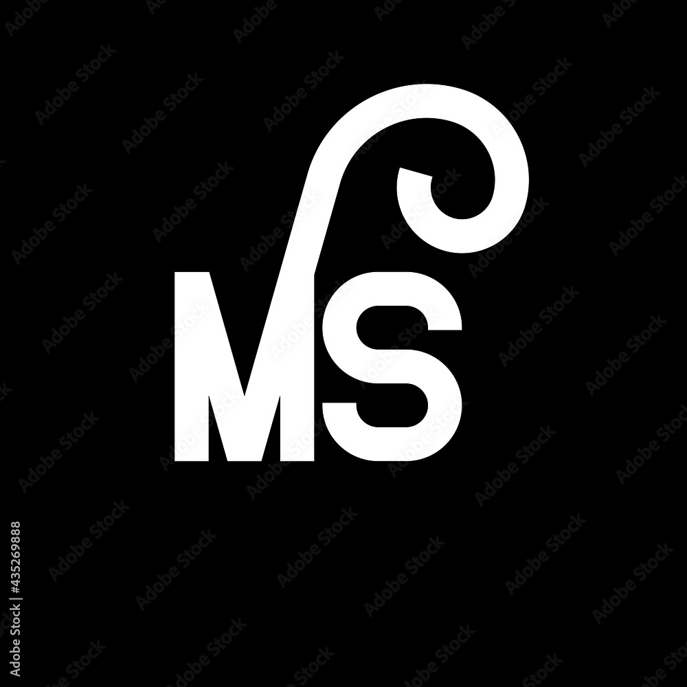 MS Letter Logo Design. Initial letters MS logo icon. Abstract letter MS ...