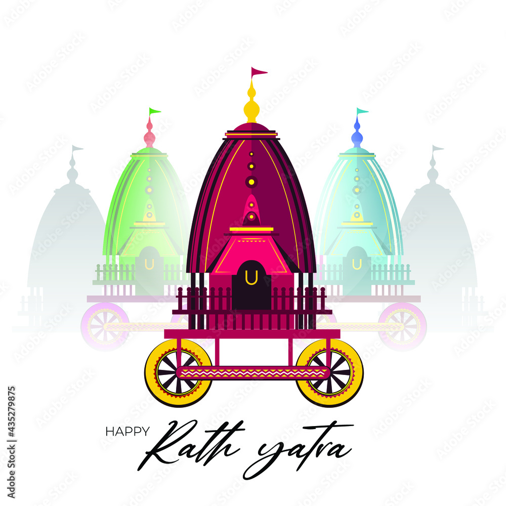 Vetor de Rath yatra festival ( Locally Known as Ratha Yatra) worshiping ...